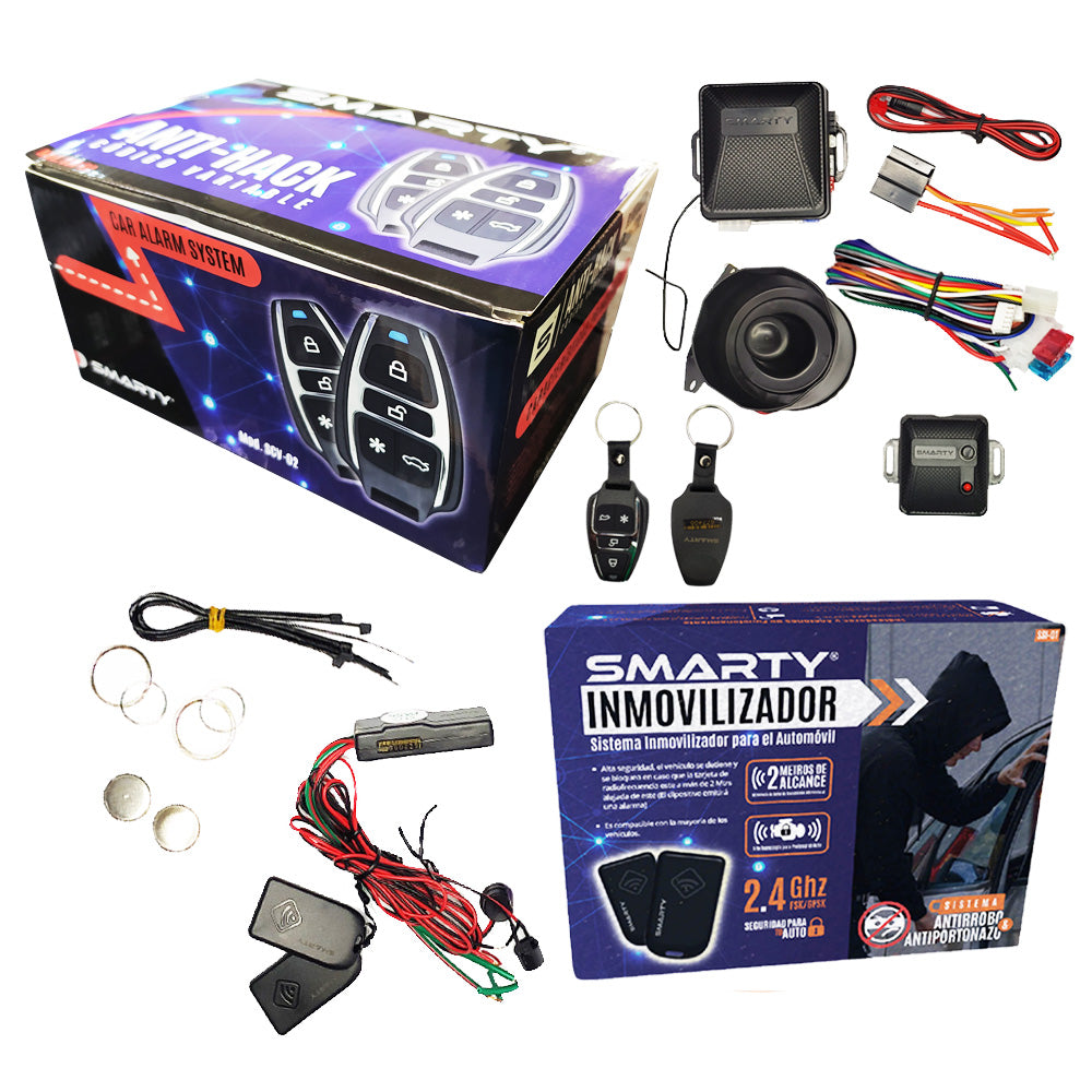Kit Combo Alarma Codigo Variable SCV02 + Inmovilizador SSI01